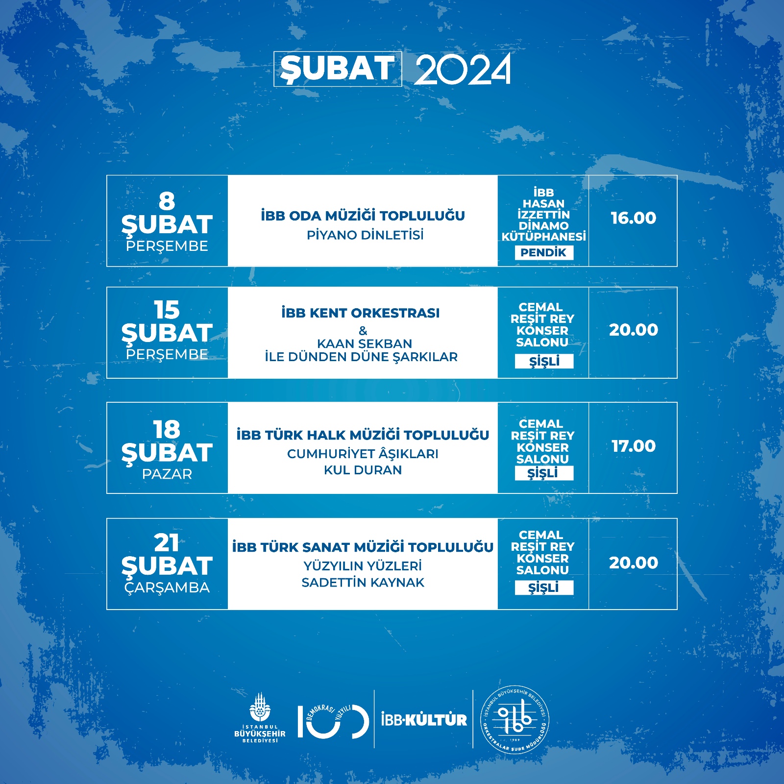 İBB ORKESTRALARI ŞUBAT 2024 TAKVİMİ – İBB Orkestra